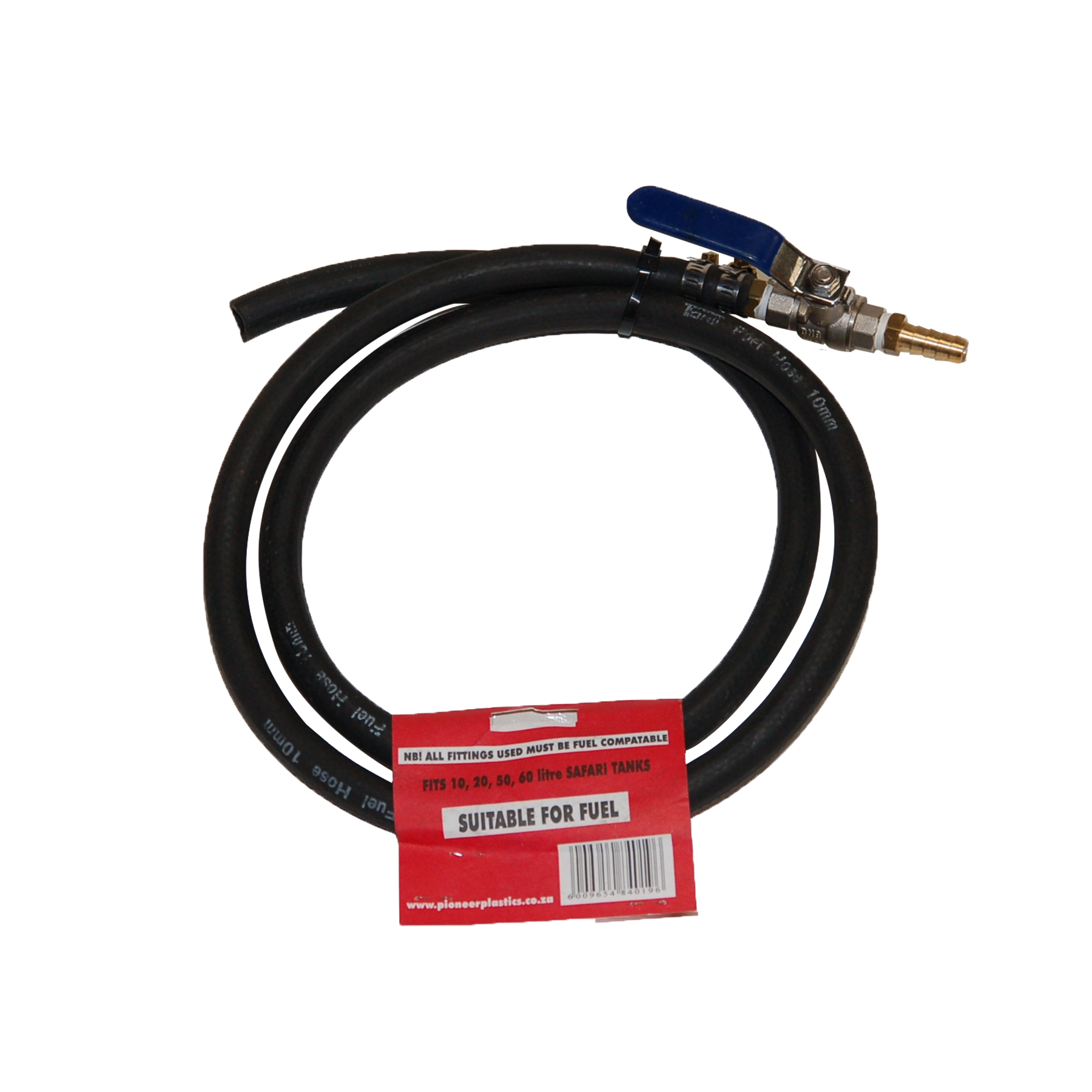 POLY DIESEL TANK 1.5M, 10MM FUEL HOSE KIT WITH STAINLESS STEEL BALL VA ...